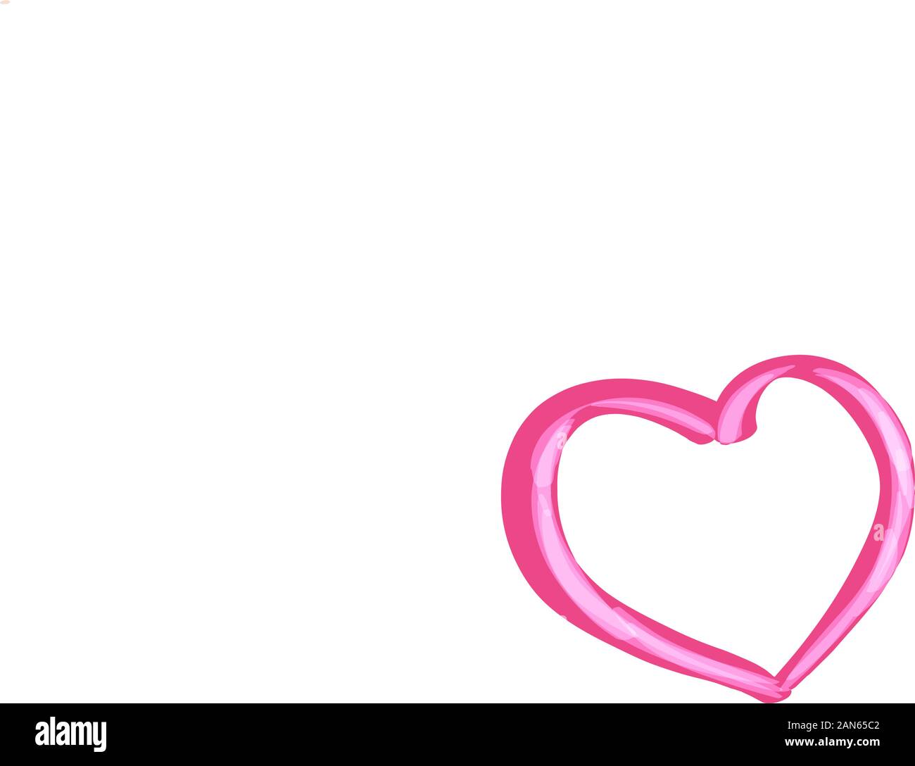 Heart icon gradient hand drawn symbol. Love emblem isolated on white ...