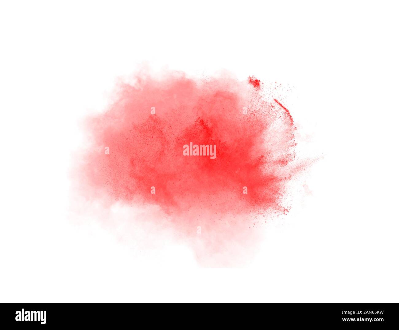 Abstract red paint splash brush isolated on white. Red brush background ...
