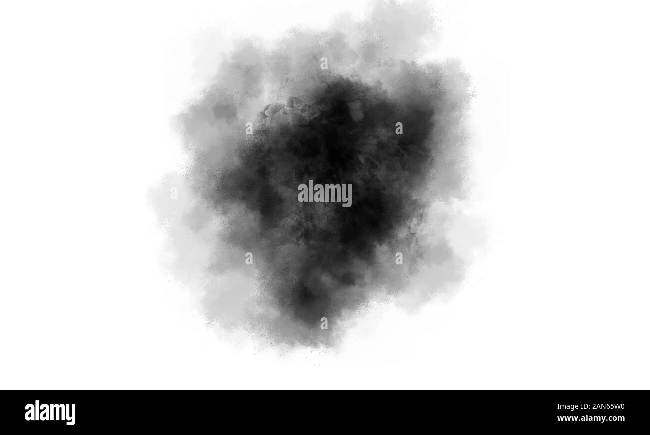 Black isolated smoke brush illustration Stock Photo - Alamy