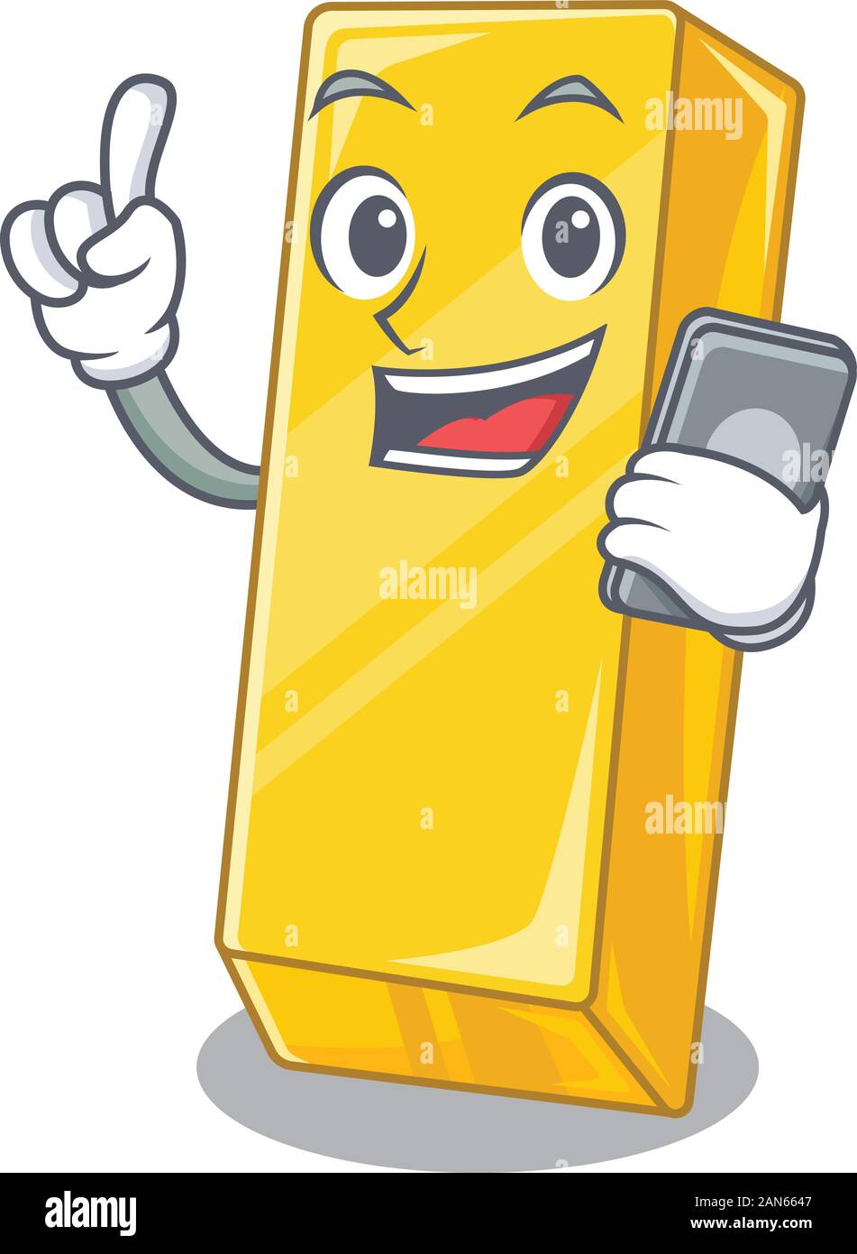 Cartoon design of gold bar speaking on a phone Stock Vector Image & Art ...