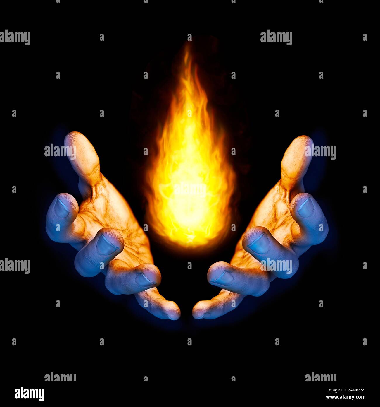 Fire hand hi-res stock photography and images - Alamy