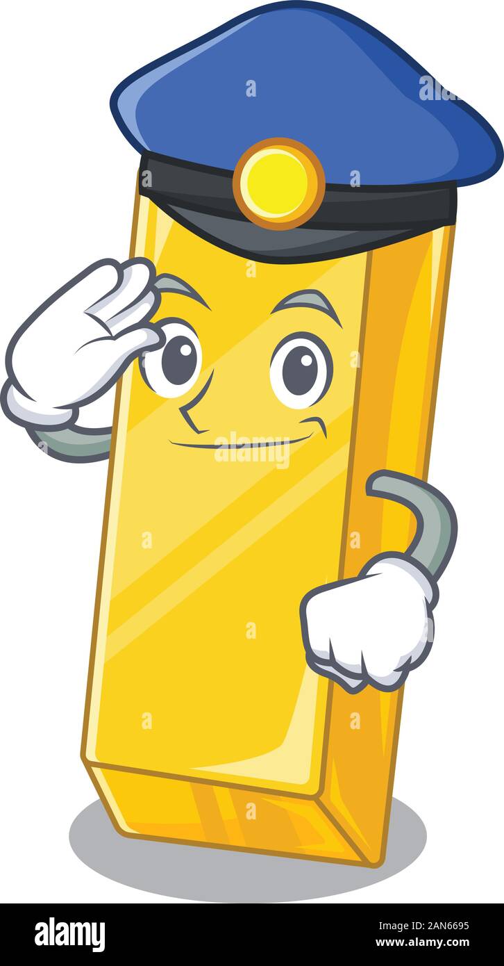 Gold bar Cartoon mascot performed as a Police officer Stock Vector ...