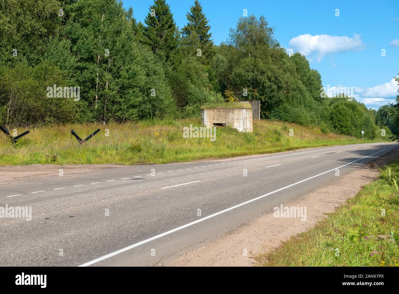 Soviet reinforced concrete pillbox surviving from the Second World War ...