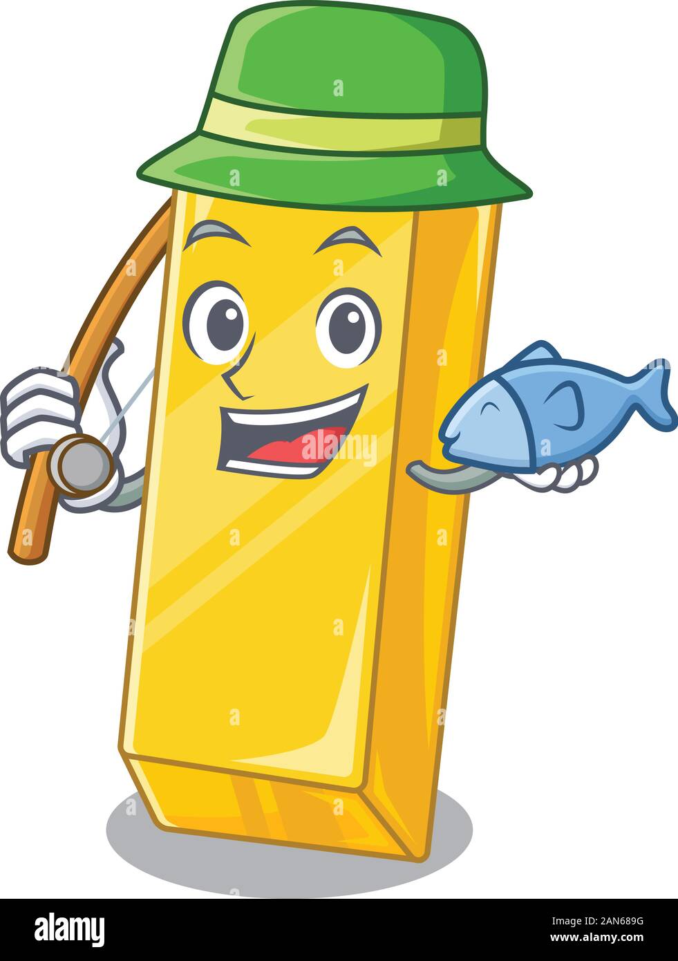 A Picture of happy Fishing gold bar design Stock Vector Image & Art - Alamy