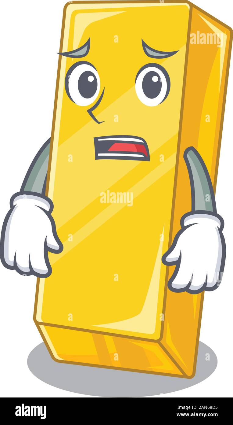 A picture of gold bar showing afraid look face Stock Vector Image & Art ...