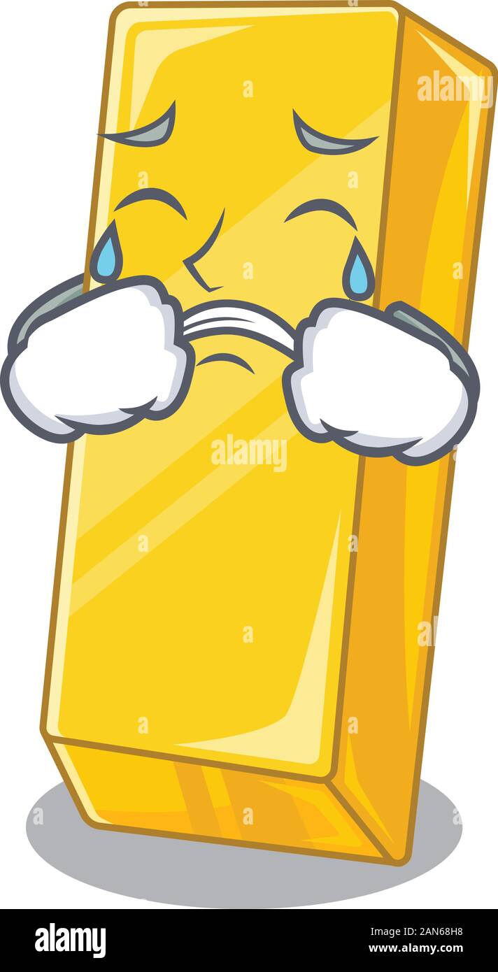 Sad of gold bar cartoon mascot style Stock Vector Image & Art - Alamy