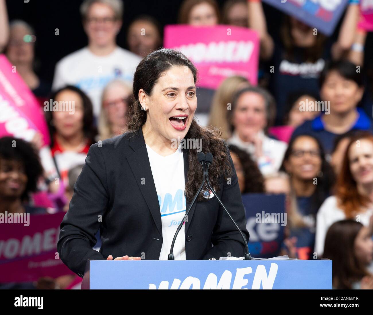 New York, United States. 15th Jan, 2020. Fatima Shama speaks during ...