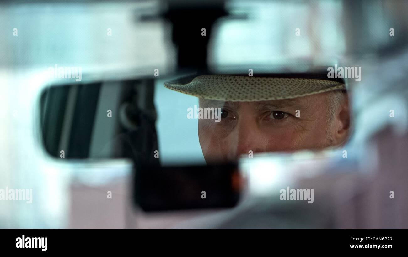 Old man rear view mirror hi-res stock photography and images - Alamy