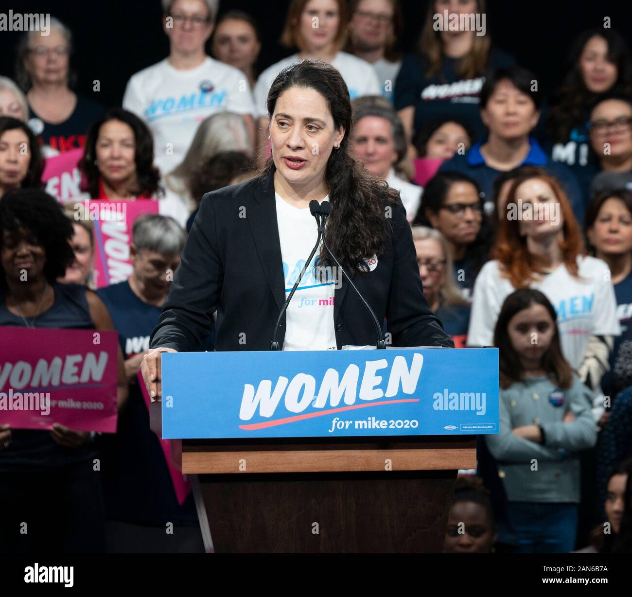 New York, United States. 15th Jan, 2020. Fatima Shama speaks during ...