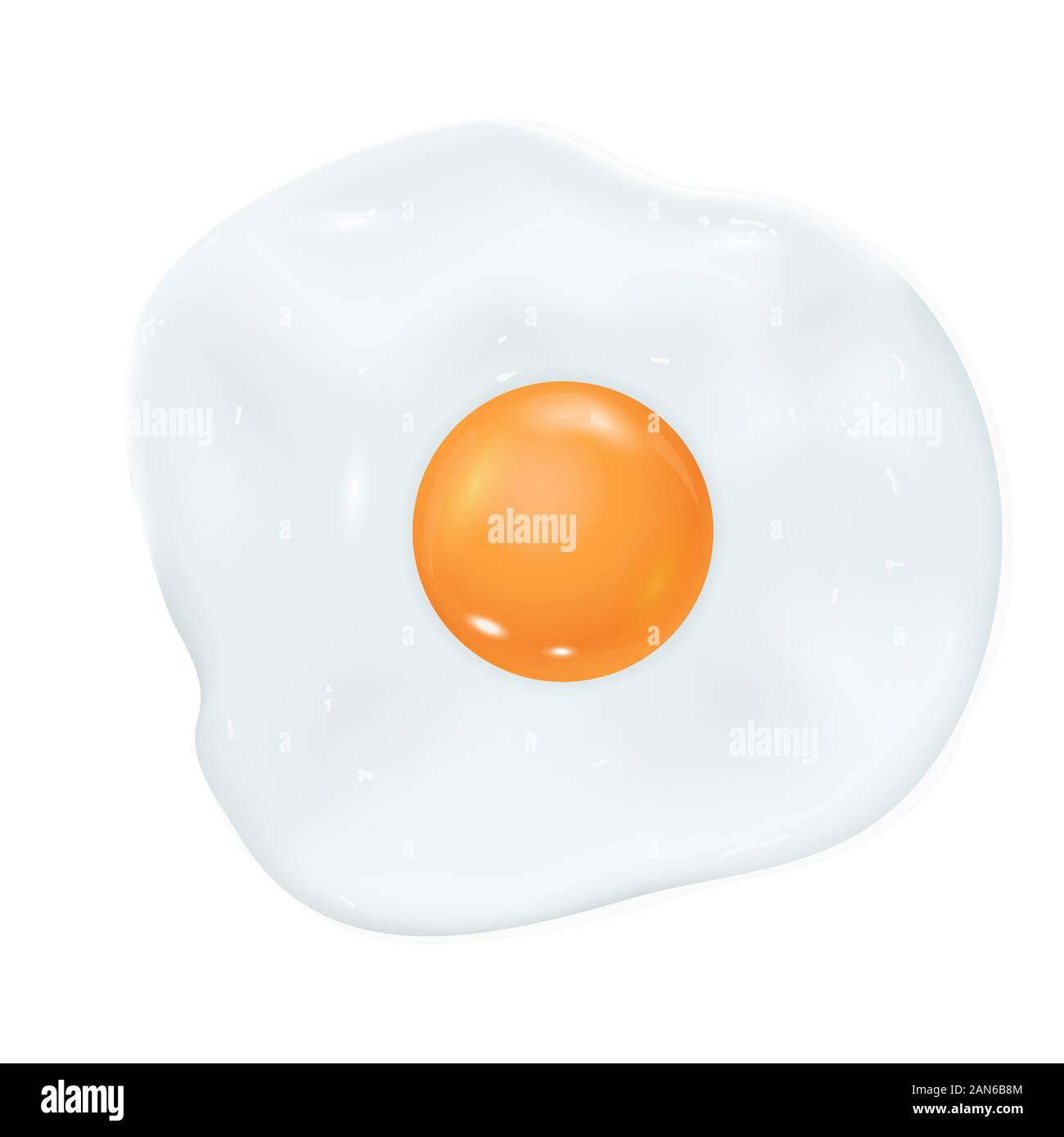 Fried egg vector food Cut Out Stock Images & Pictures - Alamy