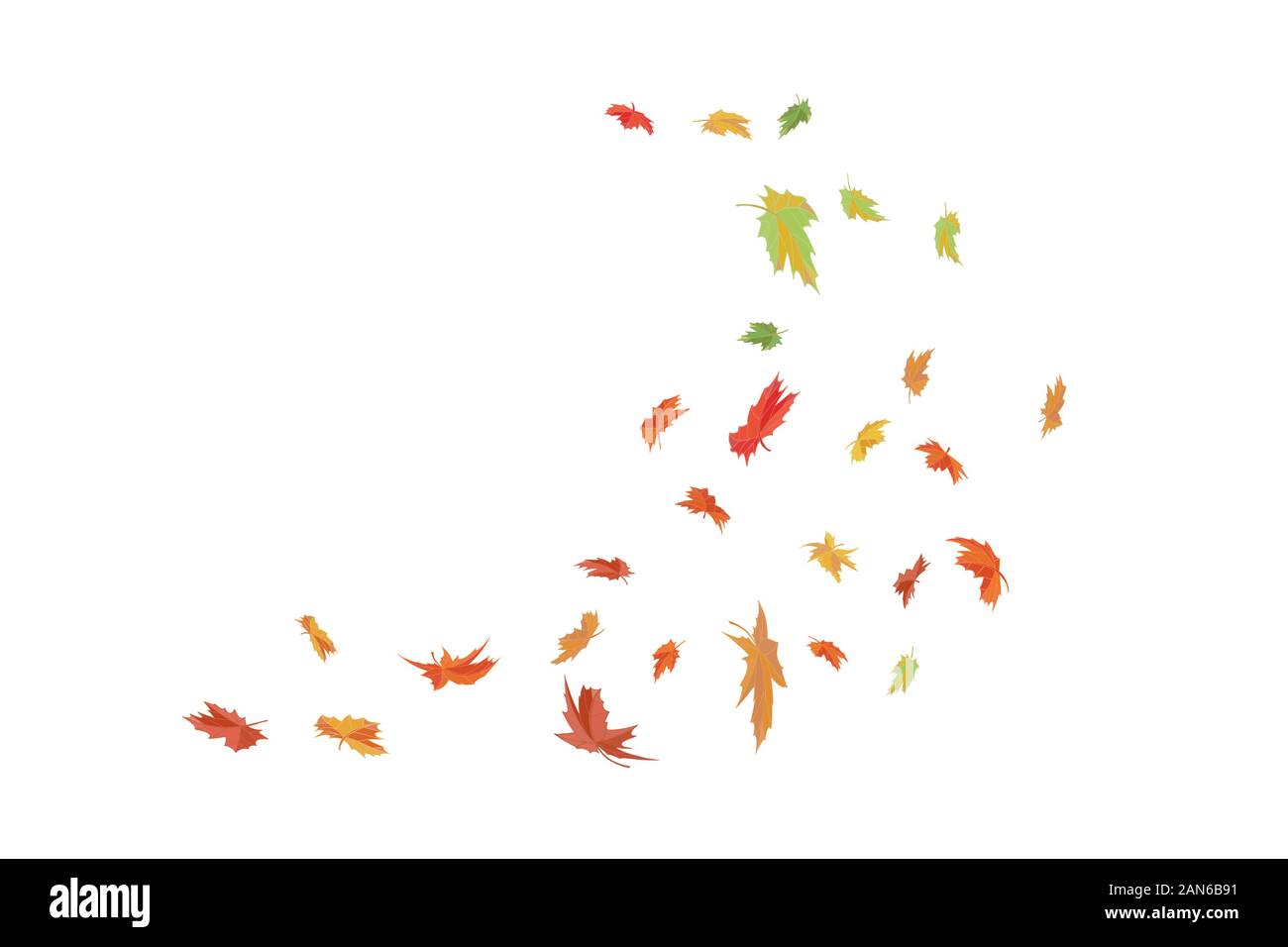 Falling maple leaves. Autumn season Vector illustration Stock Vector ...