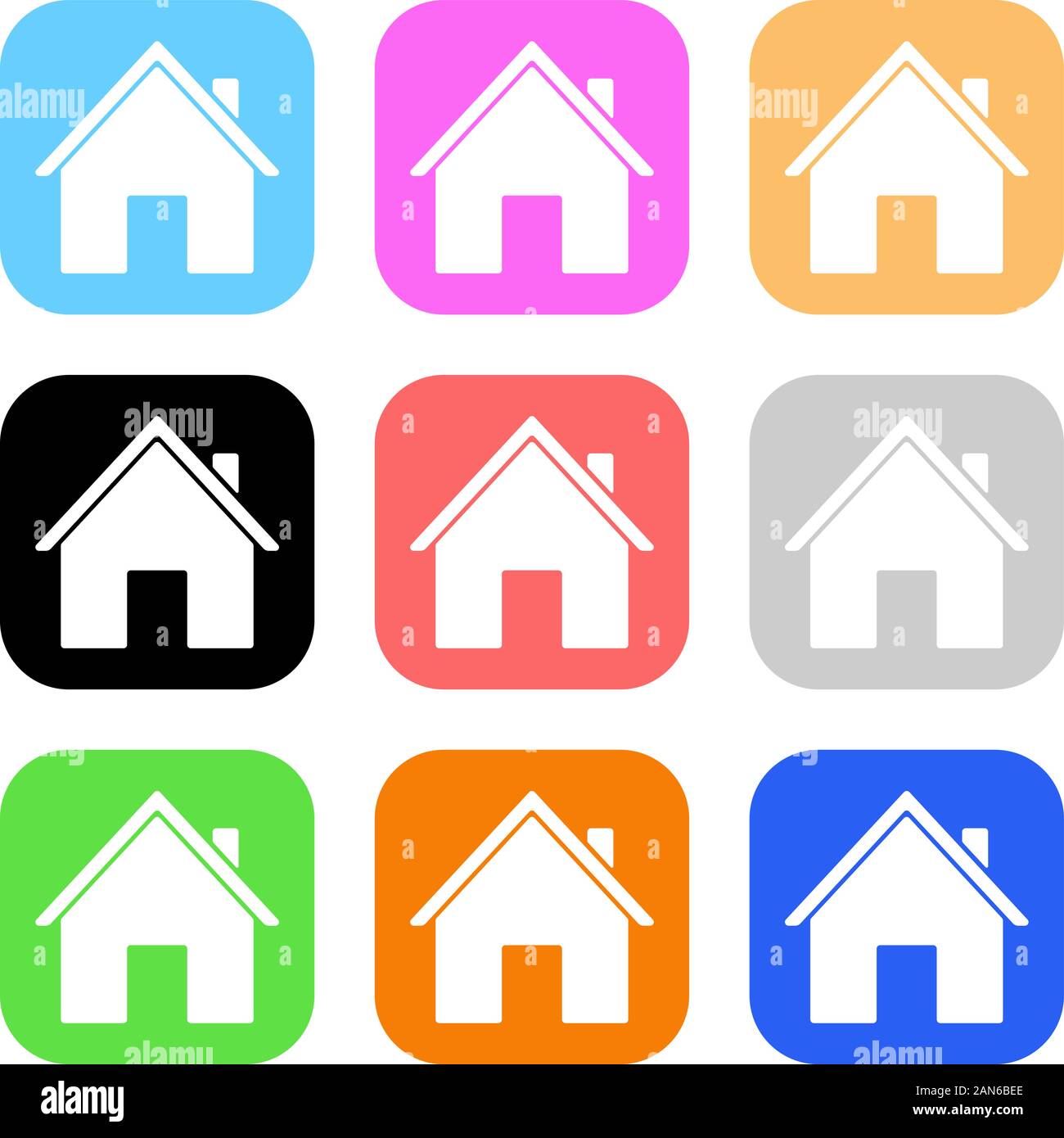 Colored house icons Stock Vector Image & Art - Alamy