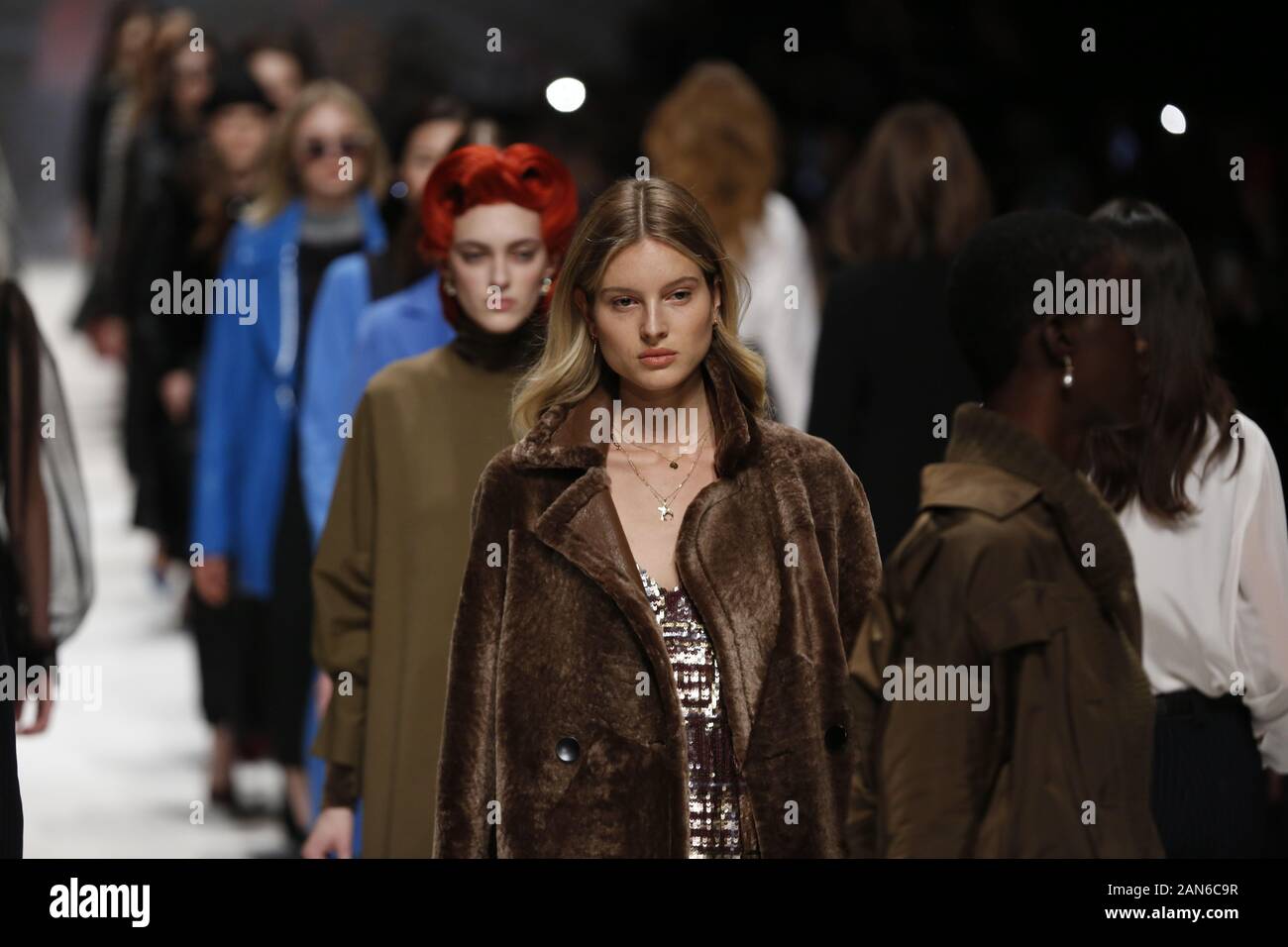 Berlin, Germany. 15th Jan, 2020. Berlin: Models on the catwalk at the ...