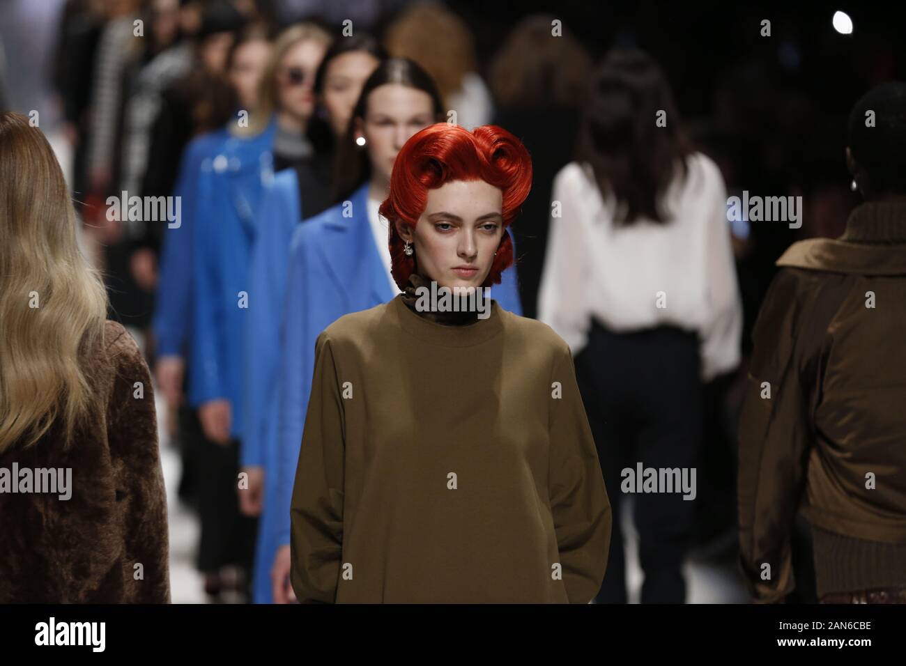 Berlin, Germany. 15th Jan, 2020. Berlin: Models on the catwalk at the ...