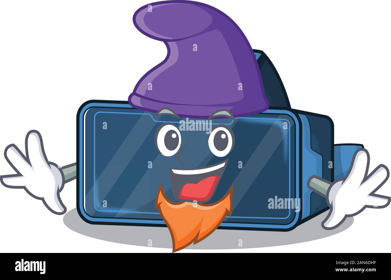 Funny vr virtual reality cartoon mascot performed as an Elf Stock ...