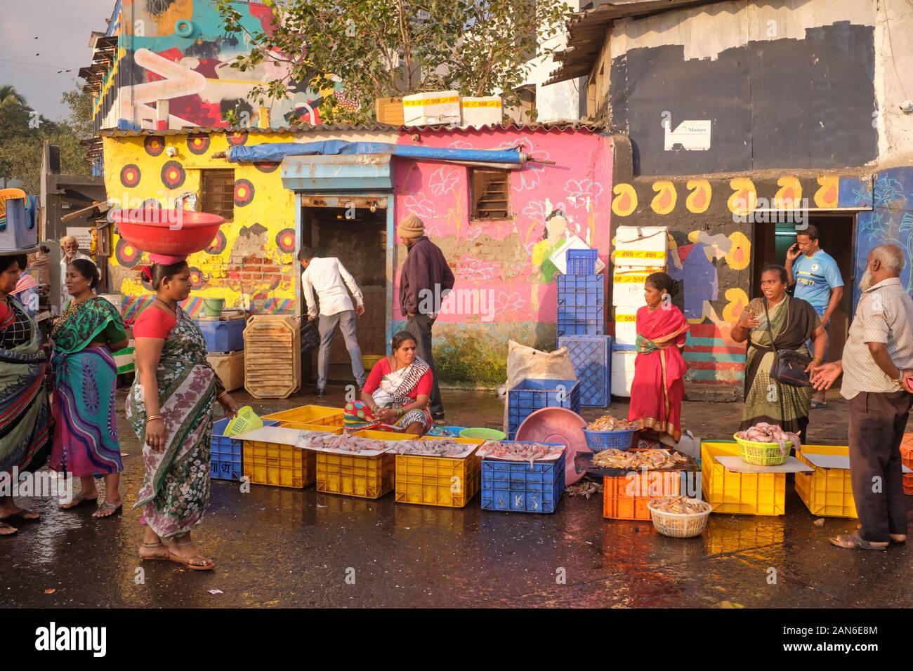 Fish Market Painting High Resolution Stock Photography and Images - Alamy