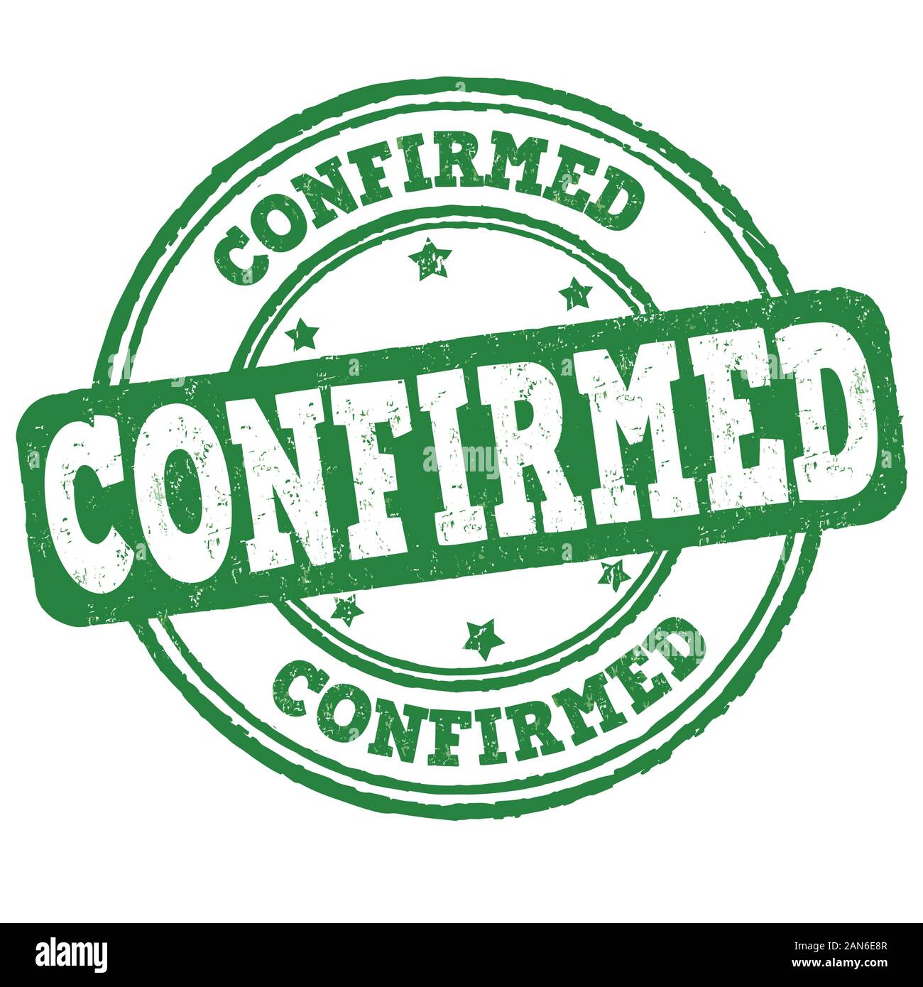 Confirmed sign or stamp on white background, vector illustration Stock ...