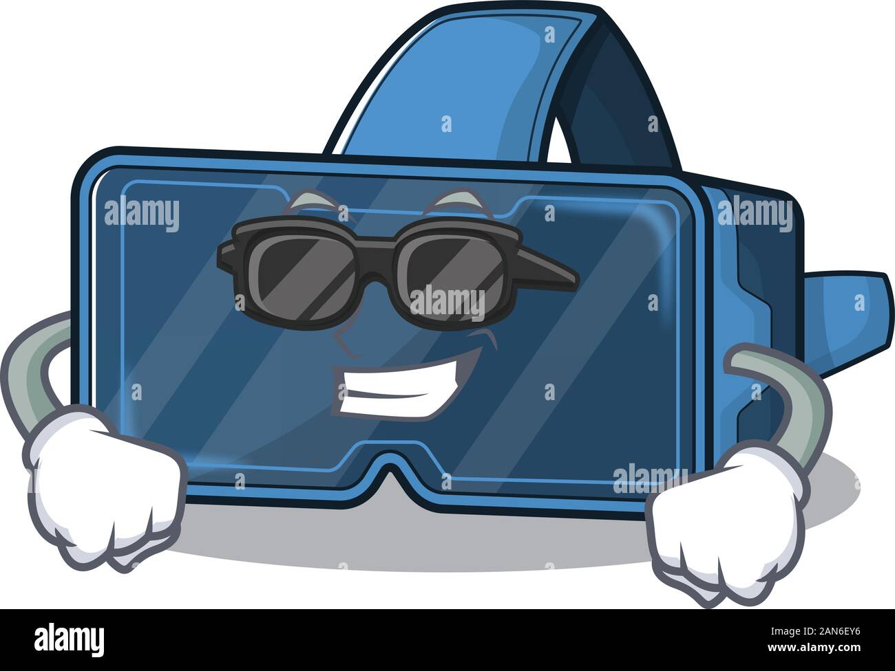 Super cool vr virtual reality character wearing black glasses Stock ...