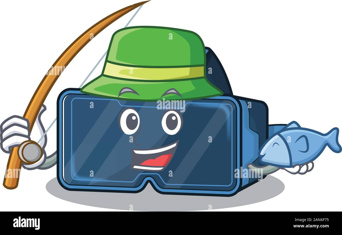 A Picture of happy Fishing vr virtual reality design Stock Vector Image ...