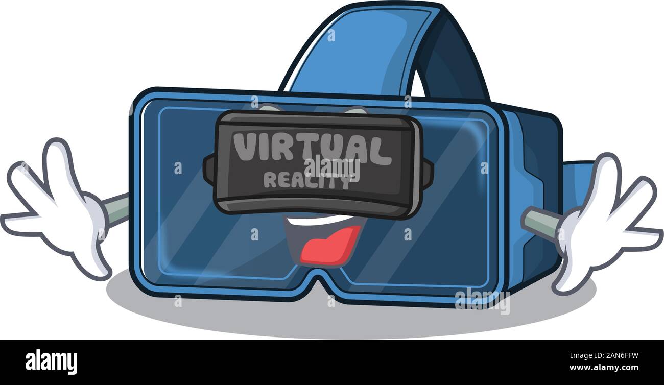 Trendy vr virtual reality character wearing Virtual reality headset ...
