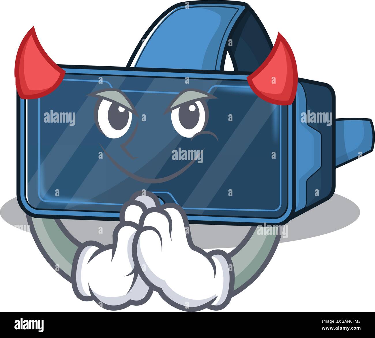 Devil vr virtual reality Cartoon in character design Stock Vector Image ...