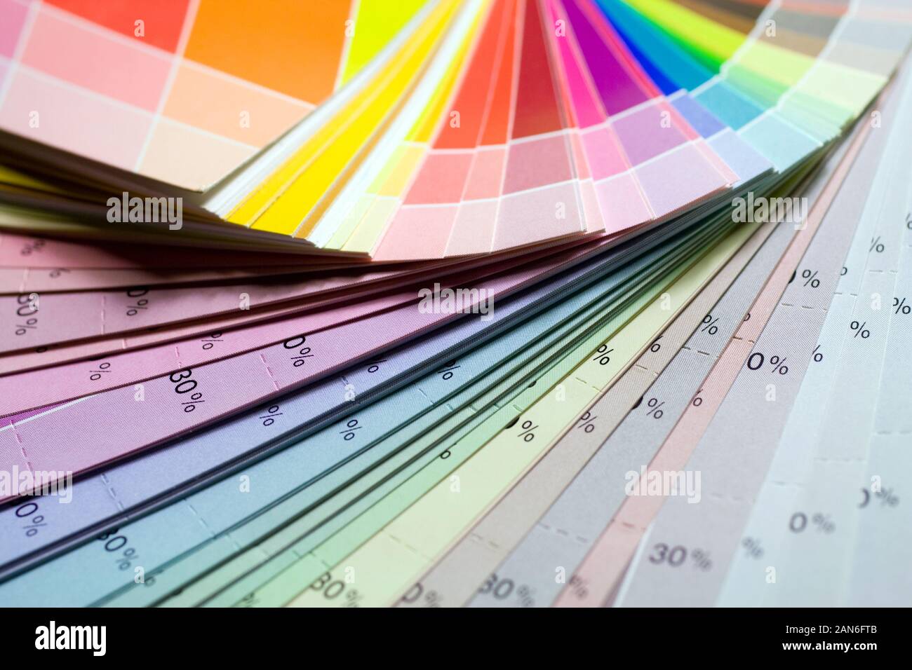 Color print of pantone statistics offset scale Stock Photo - Alamy
