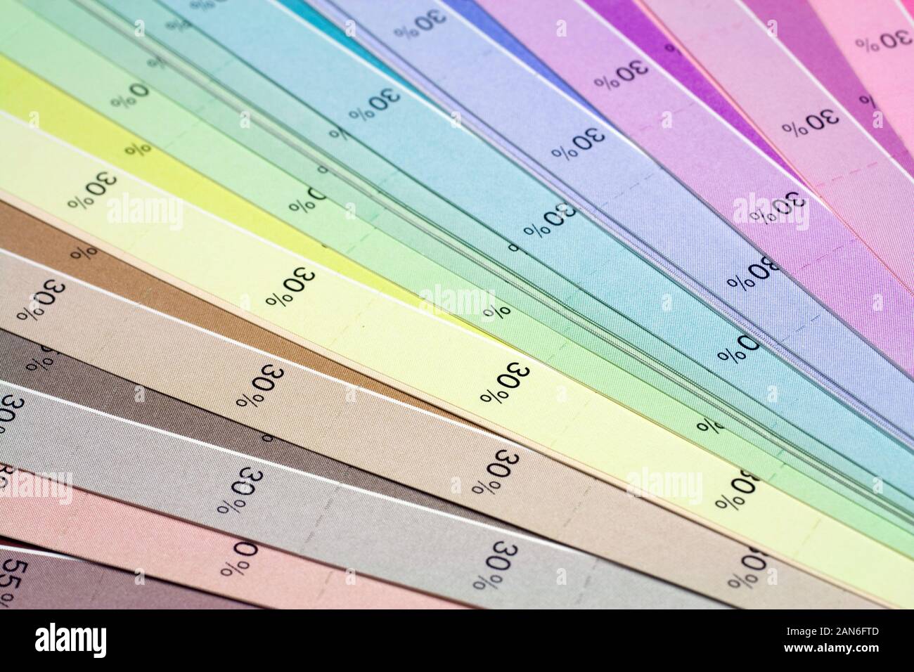 Color print of pantone statistics offset scale Stock Photo - Alamy