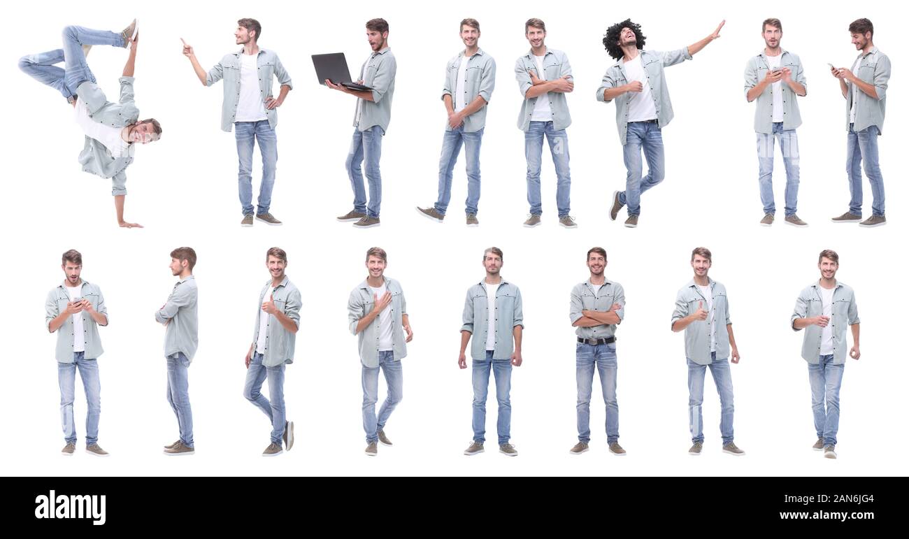collage of photos of a modern handsome guy Stock Photo - Alamy