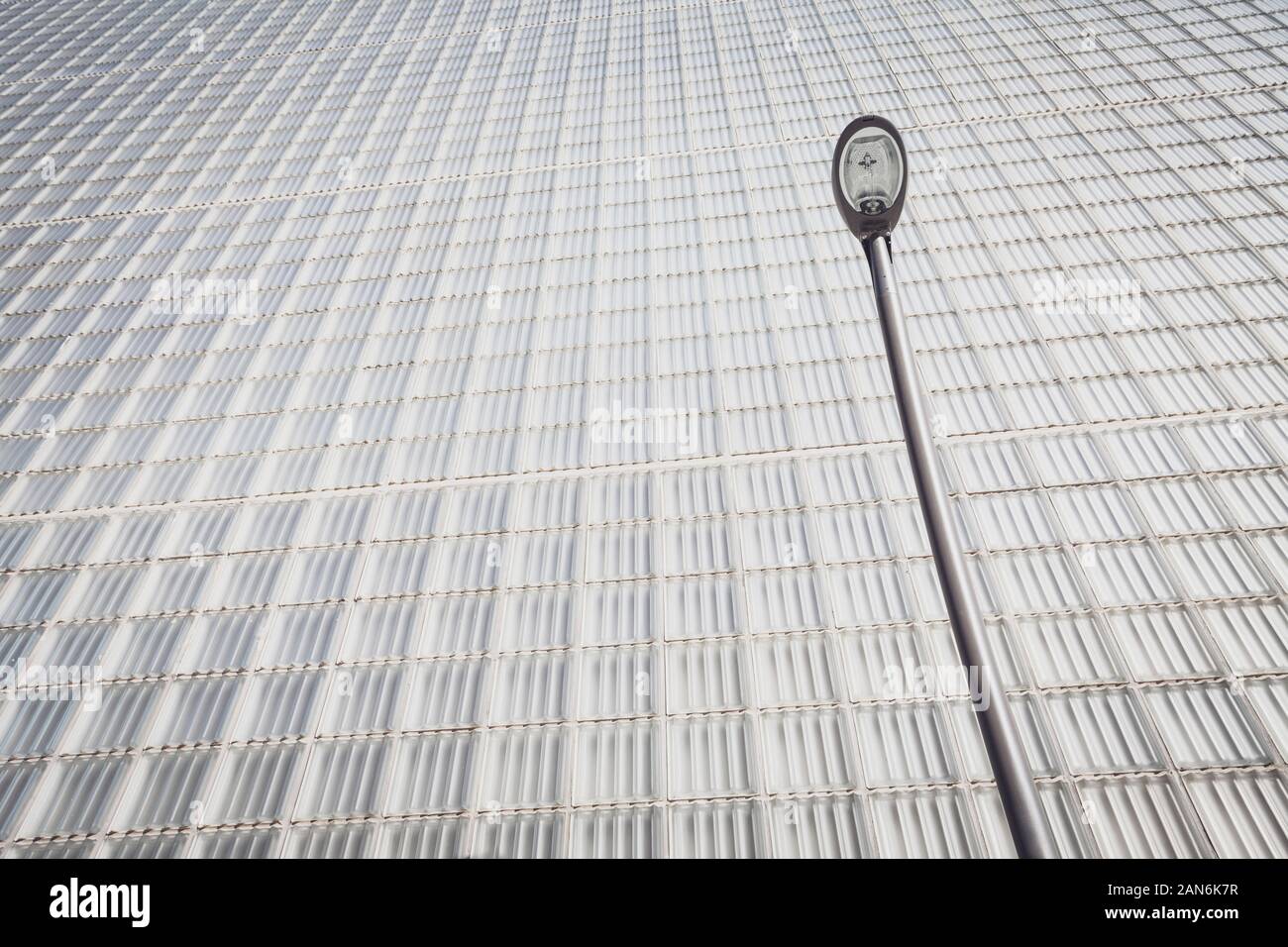 Modern building and lamp post Stock Photo - Alamy