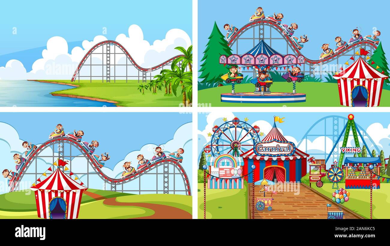 Fair scenes Stock Vector Images - Alamy