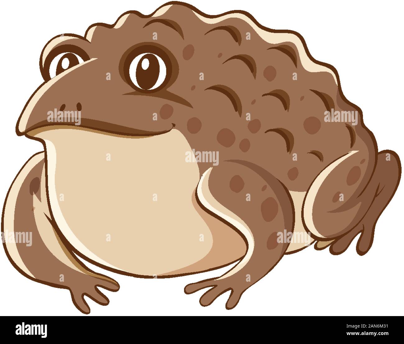 Brown toad on white background illustration Stock Vector Image & Art ...