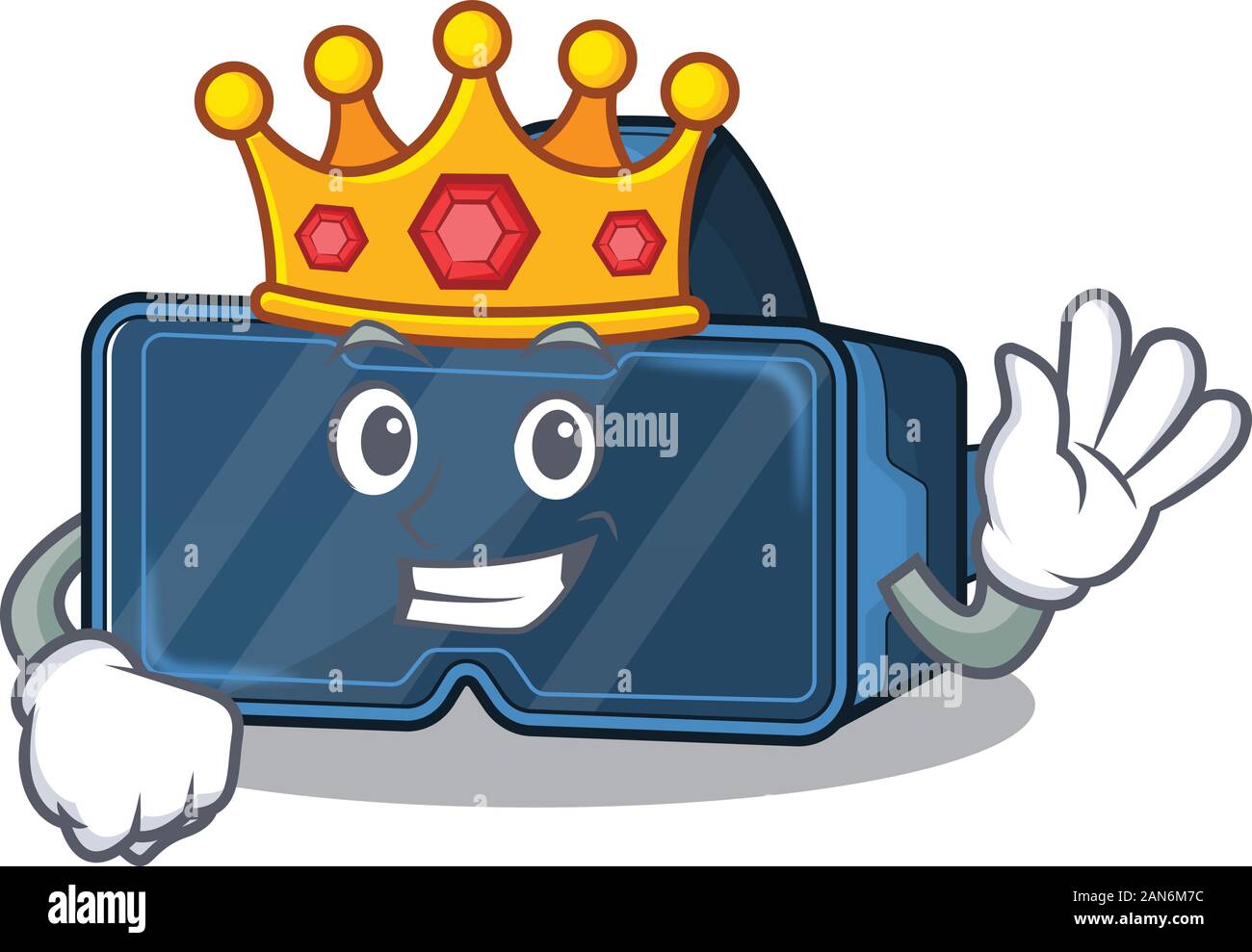 A stunning of vr virtual reality stylized of King on cartoon mascot ...