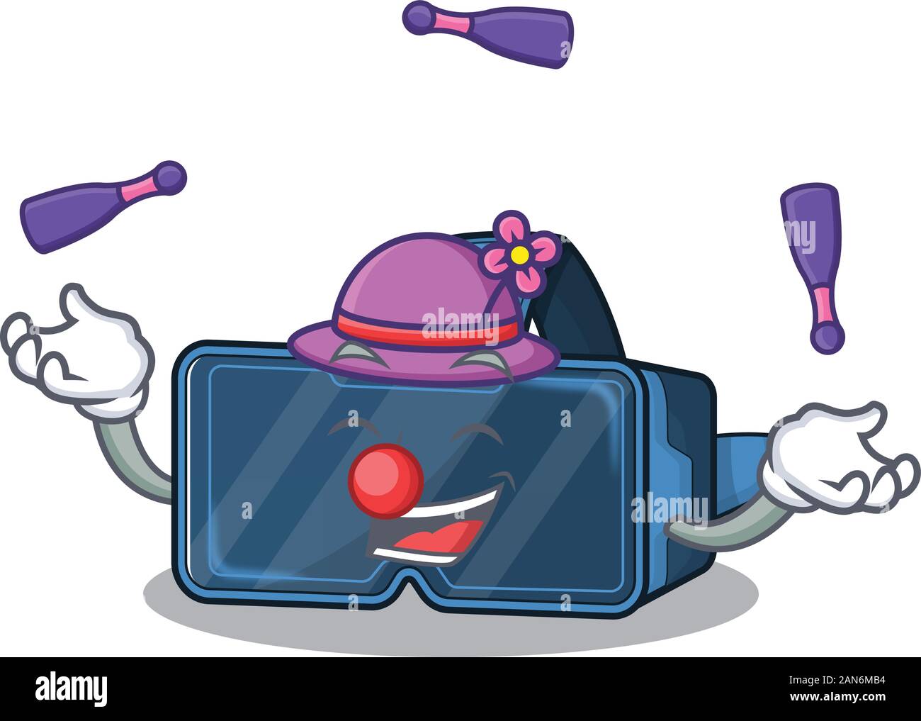 Smart vr virtual reality cartoon character design playing Juggling ...