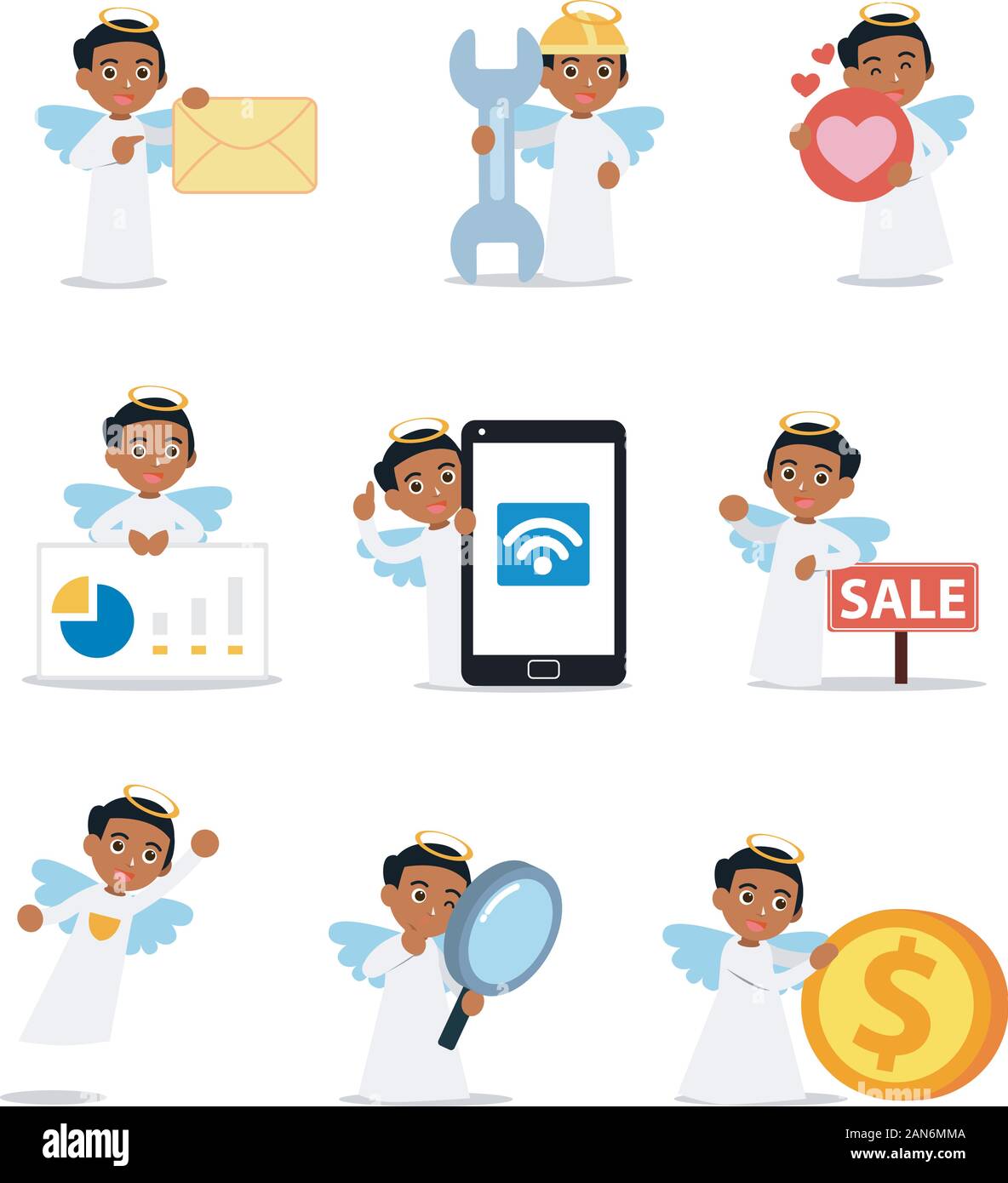 Dressed as angels Cut Out Stock Images & Pictures - Alamy