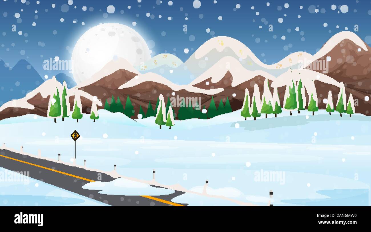 Pavement with snow Stock Vector Images - Alamy