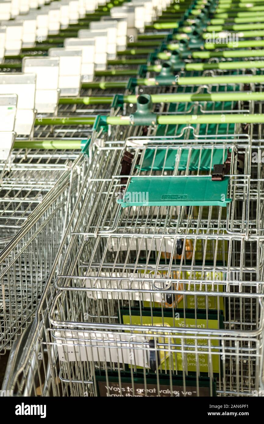 Supermarket trolleys collected Stock Photo - Alamy