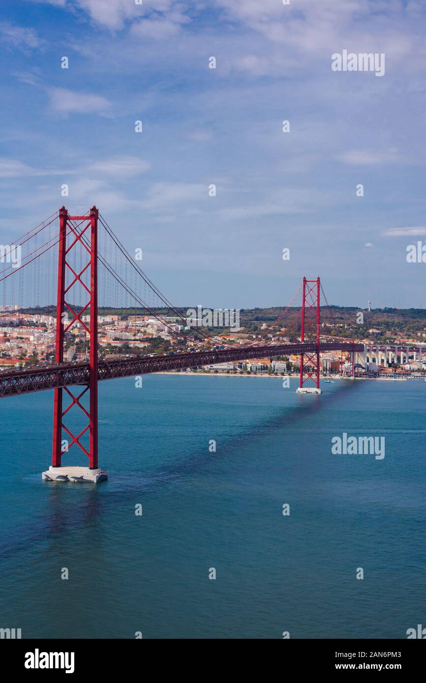Ponte 25 de Abril is a suspension bridge connecting the city of Lisbon ...