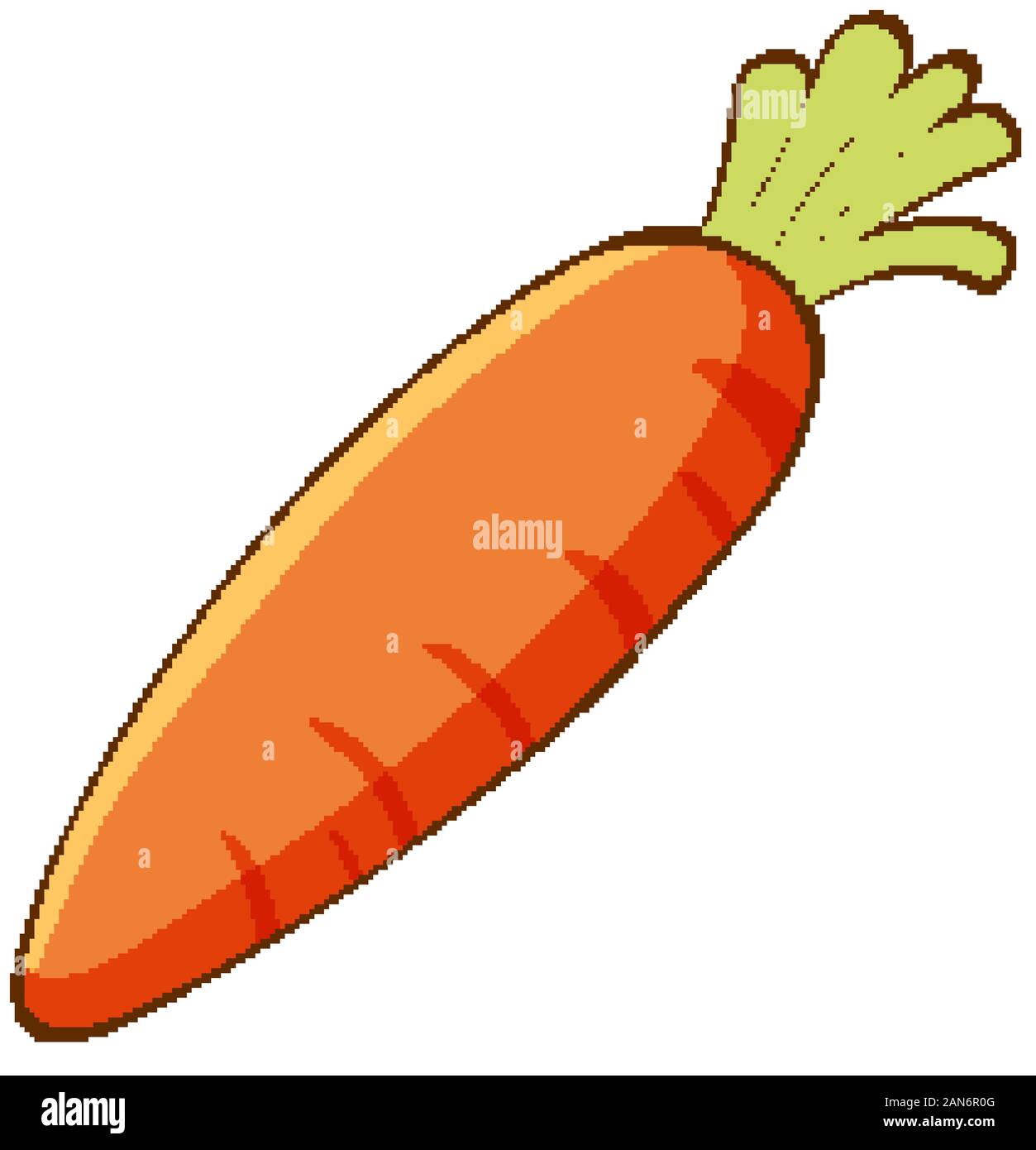 One carrot on white background illustration Stock Vector Image & Art ...