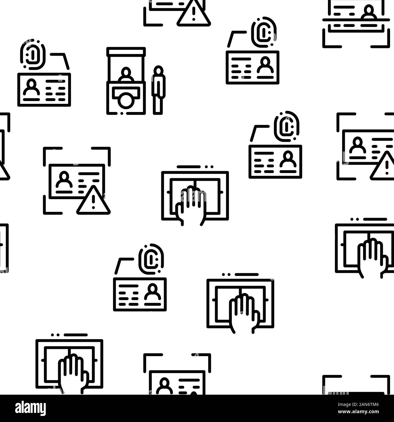 Passport Control Check Seamless Pattern Vector Stock Vector Image & Art ...