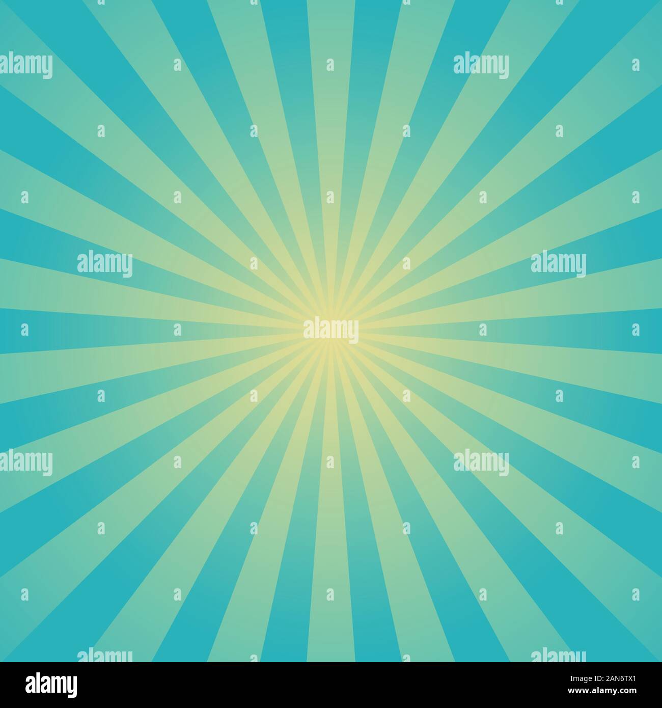 Sunlight background. Turquoise and blue color burst background with ...