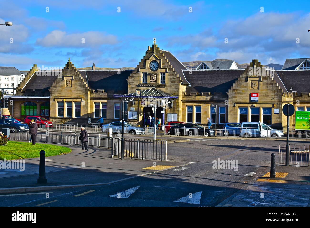 Stirling, Stirlingshire / Scotland - 11/26/2019: A street view of the ...