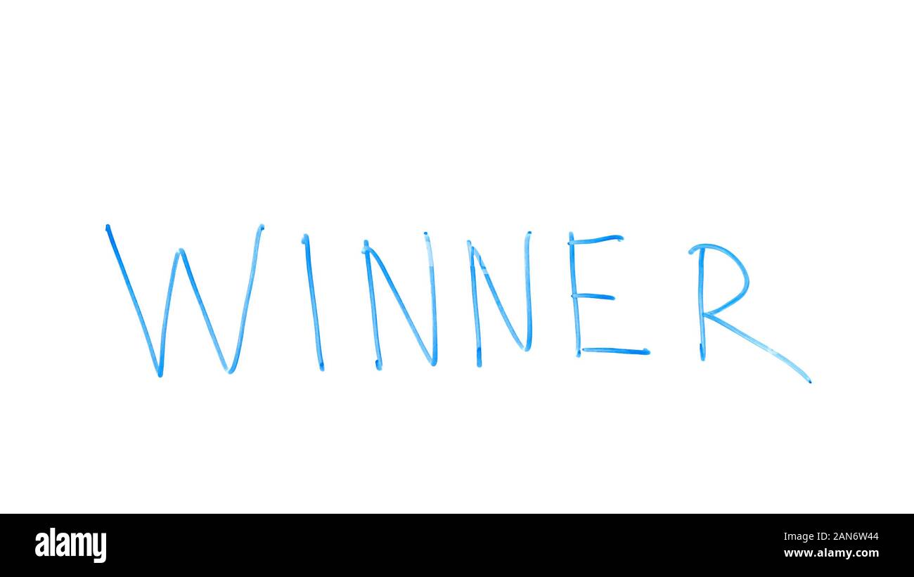 Word winner concept written hi-res stock photography and images - Alamy