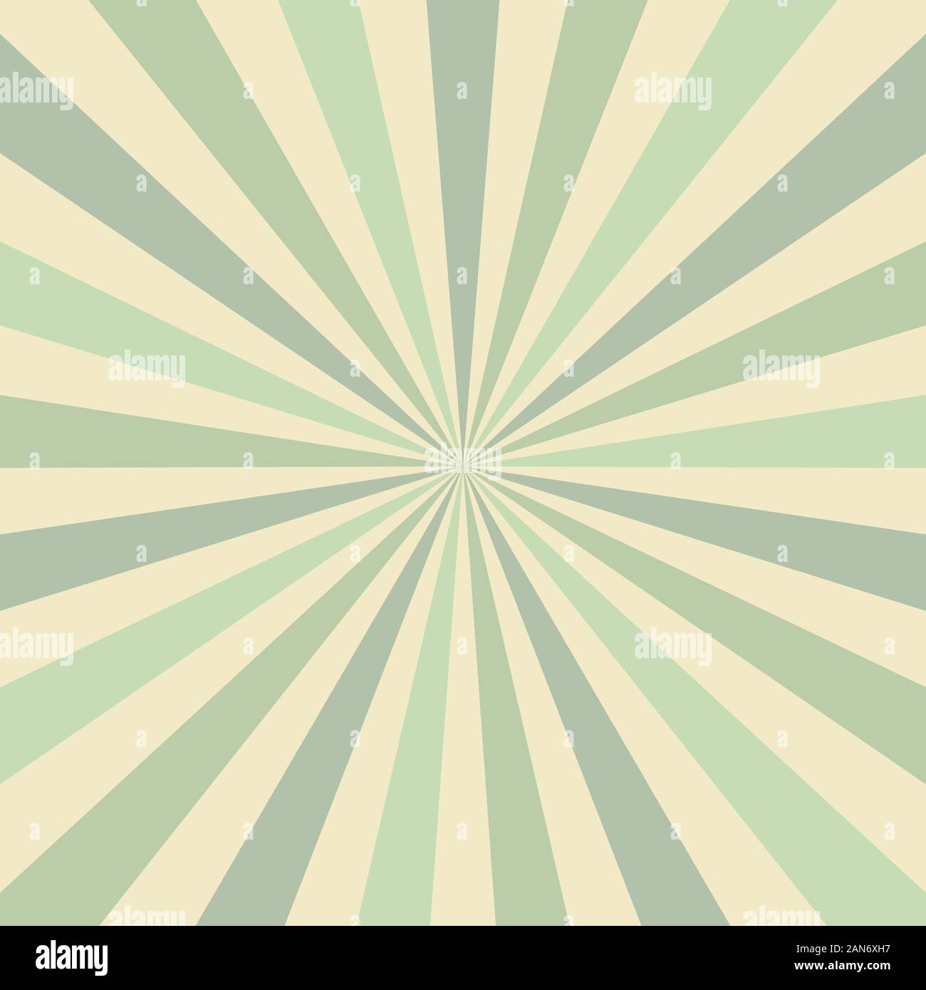 Sunlight retro faded background. Green and beige color burst background ...