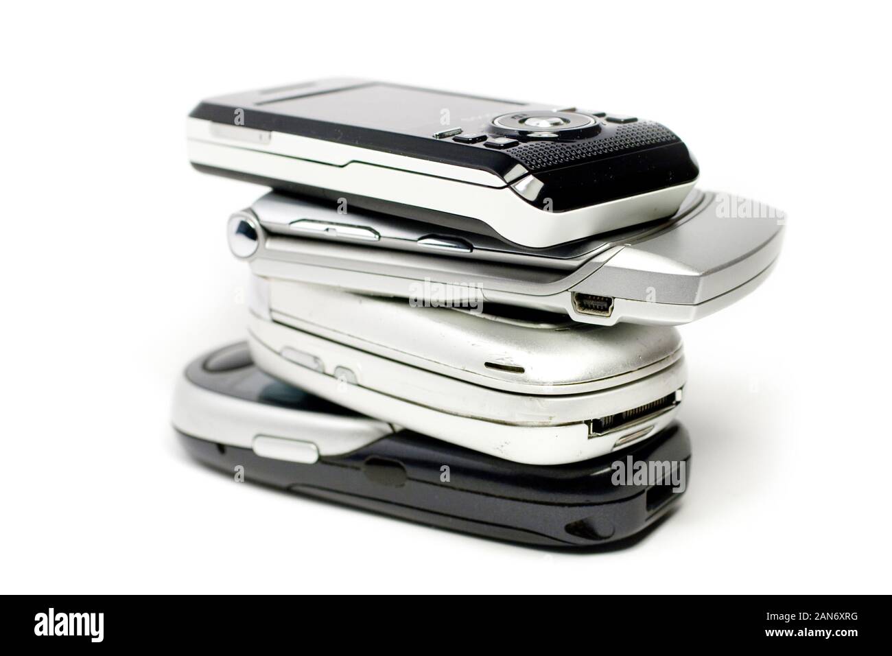 Group of retro mobile phones hi-res stock photography and images - Alamy