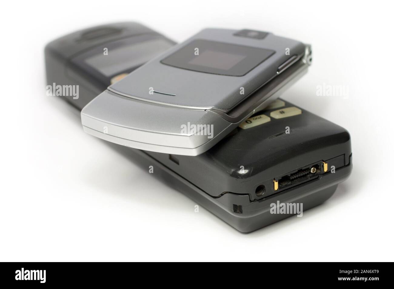 Group of retro mobile phones hi-res stock photography and images - Alamy