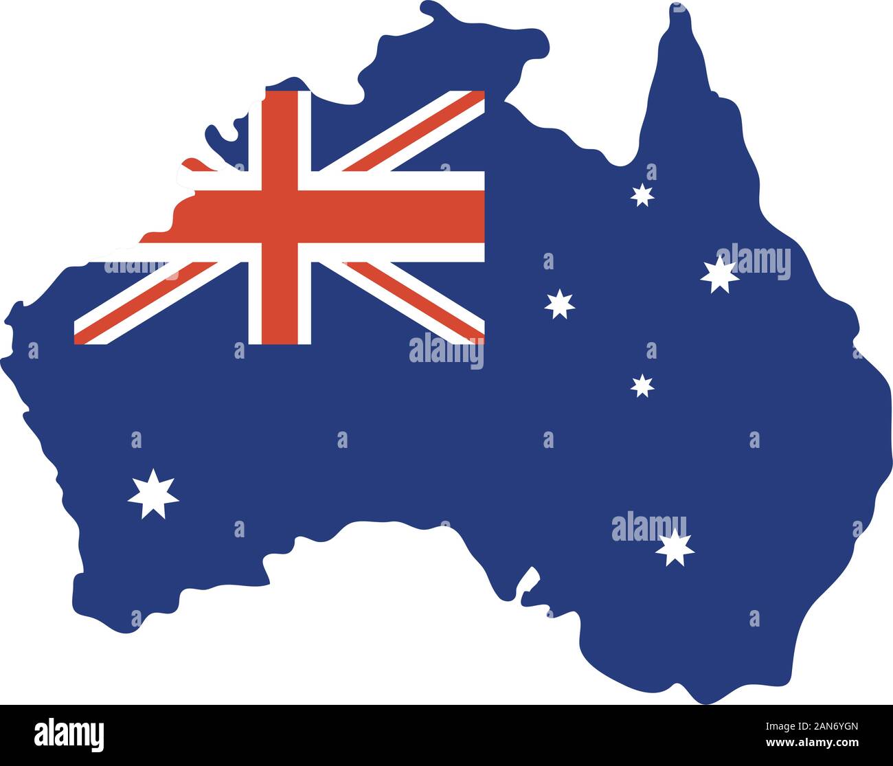 australian country flag in map Stock Vector Image & Art - Alamy