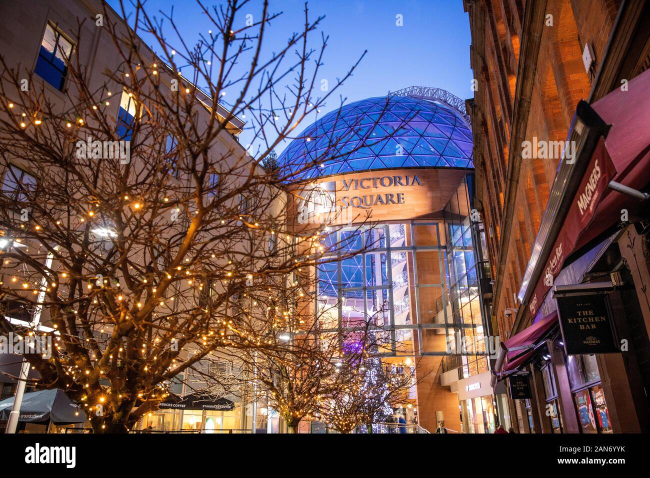 Victoria Square shopping centre at Christmas in Belfast Stock Photo - Alamy