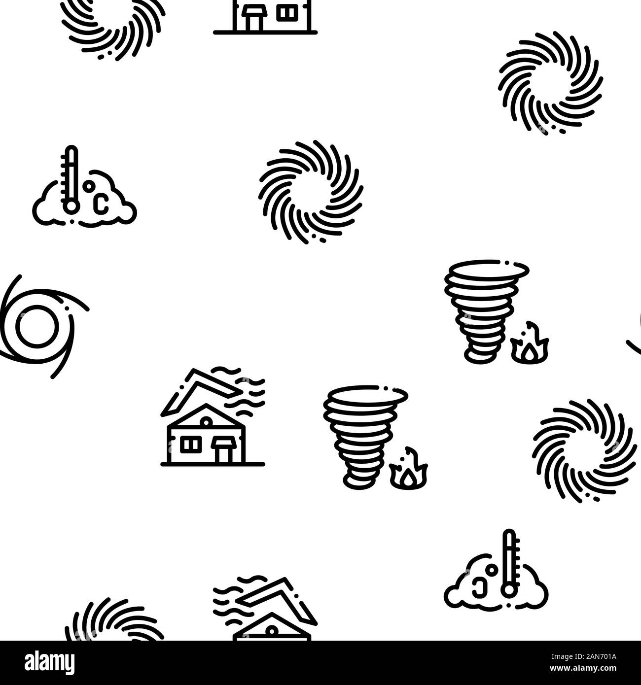 Tornado And Hurricane Seamless Pattern Vector Stock Vector Image & Art ...