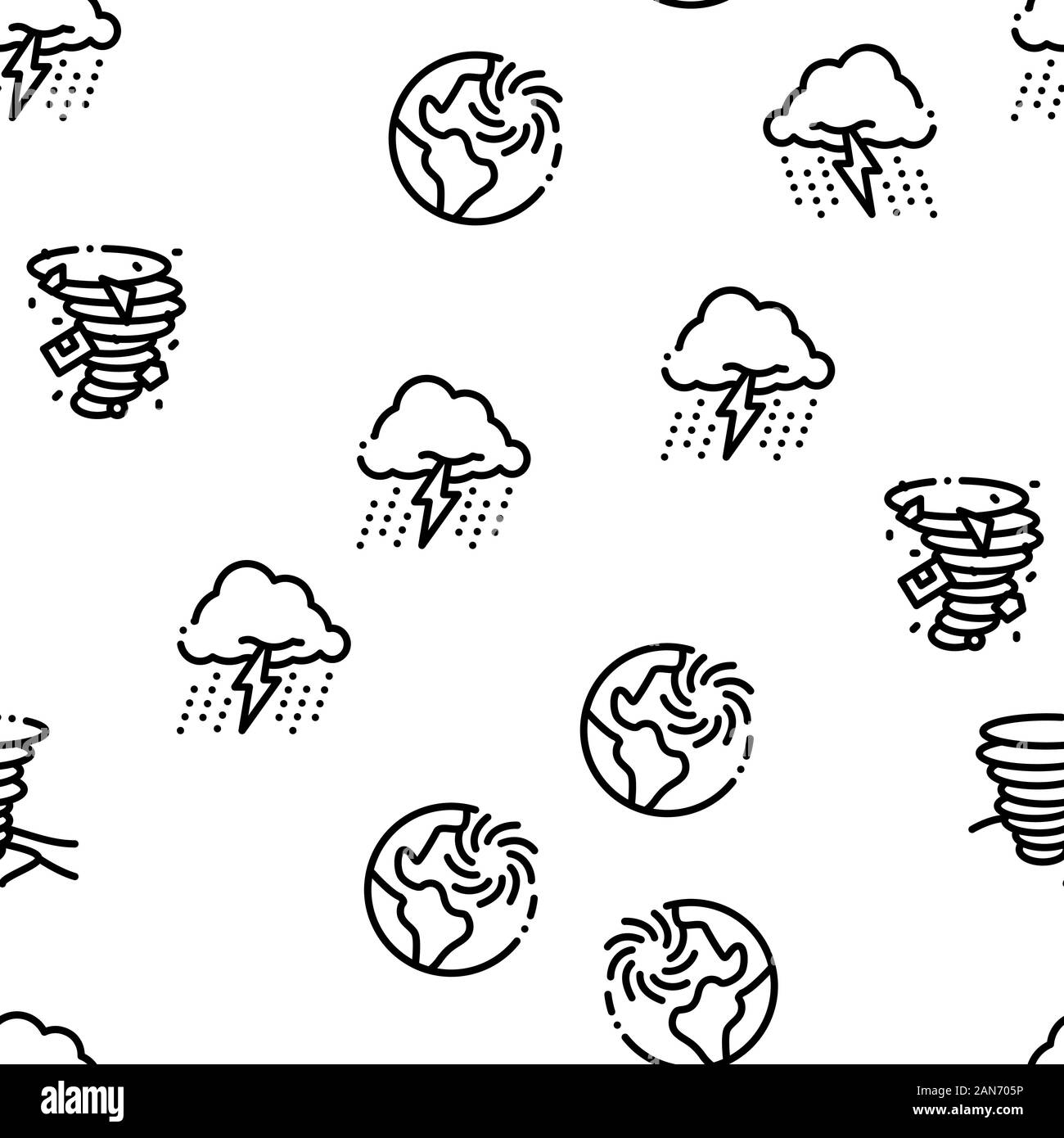 Tornado And Hurricane Seamless Pattern Vector Stock Vector Image & Art ...