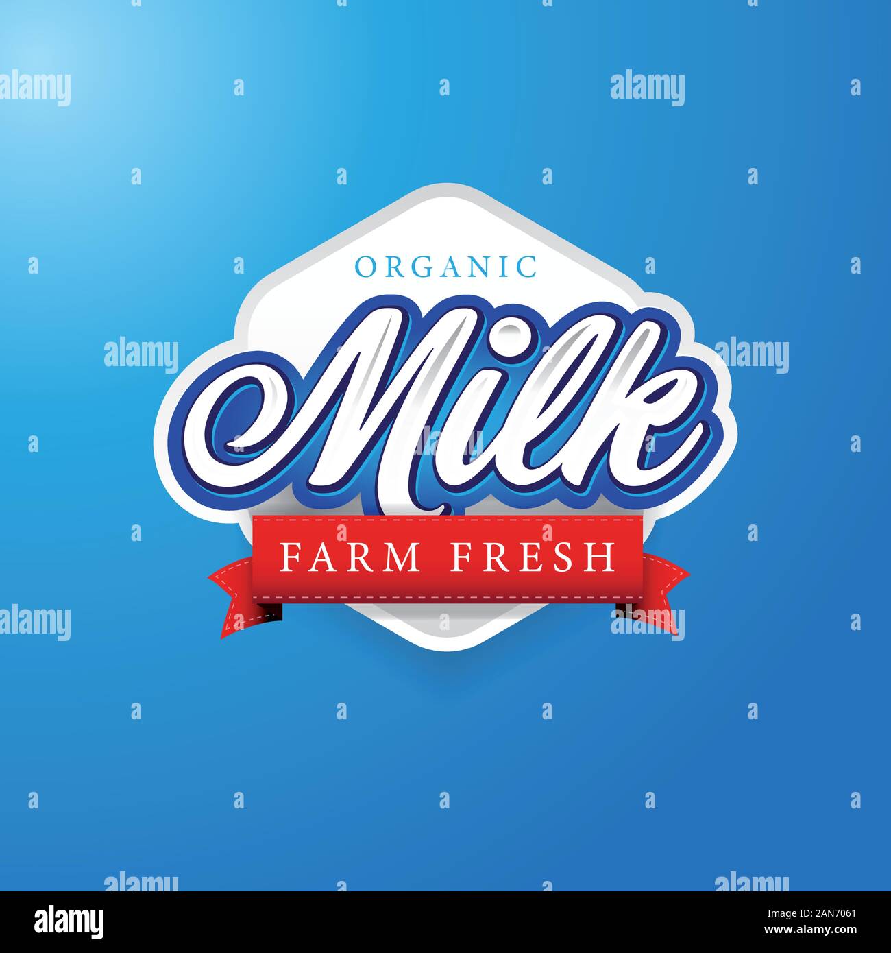 Milk label lettering badge Stock Vector Image & Art - Alamy